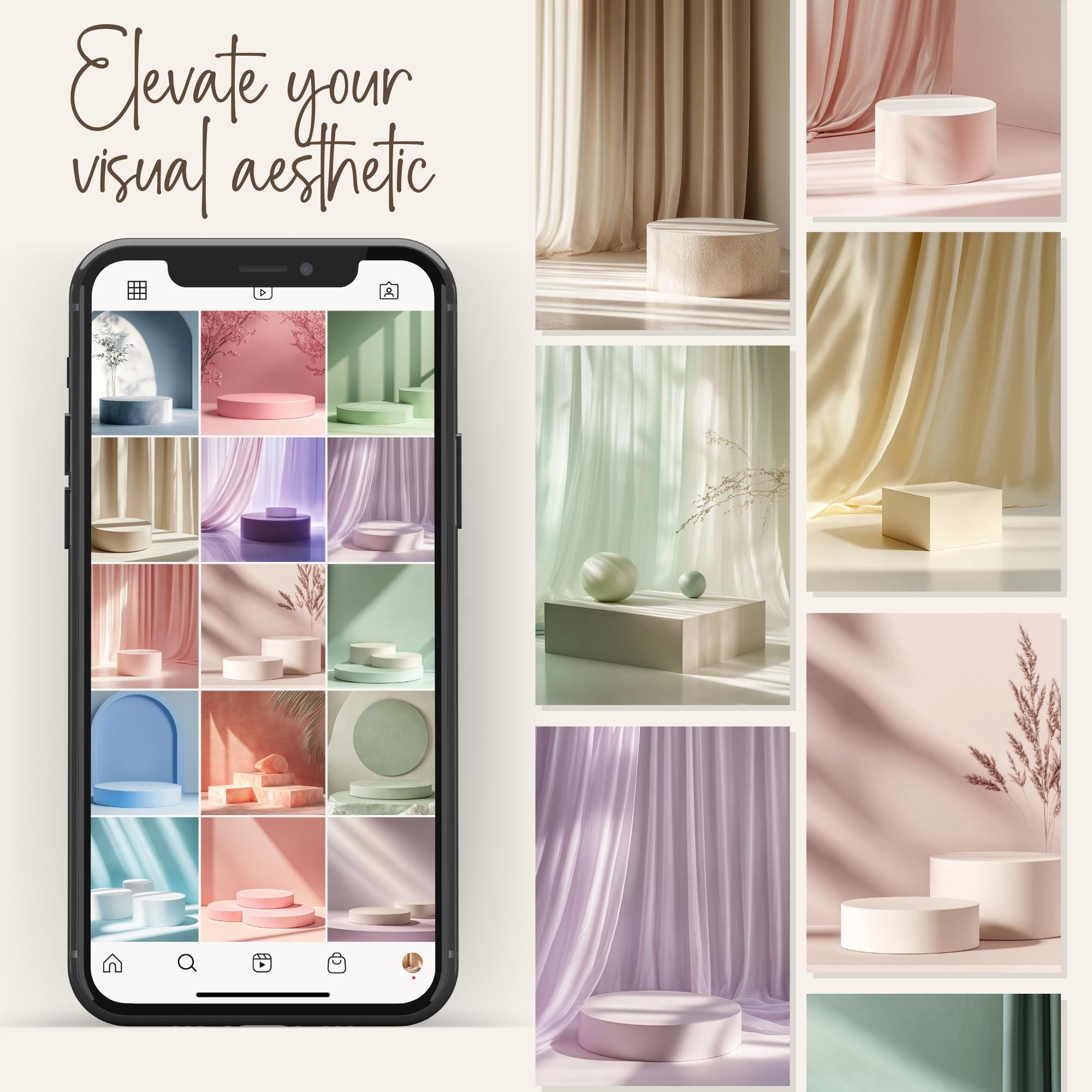 Product Mockup Pastel Theme, Skincare Product Mockup, Beauty Product ...