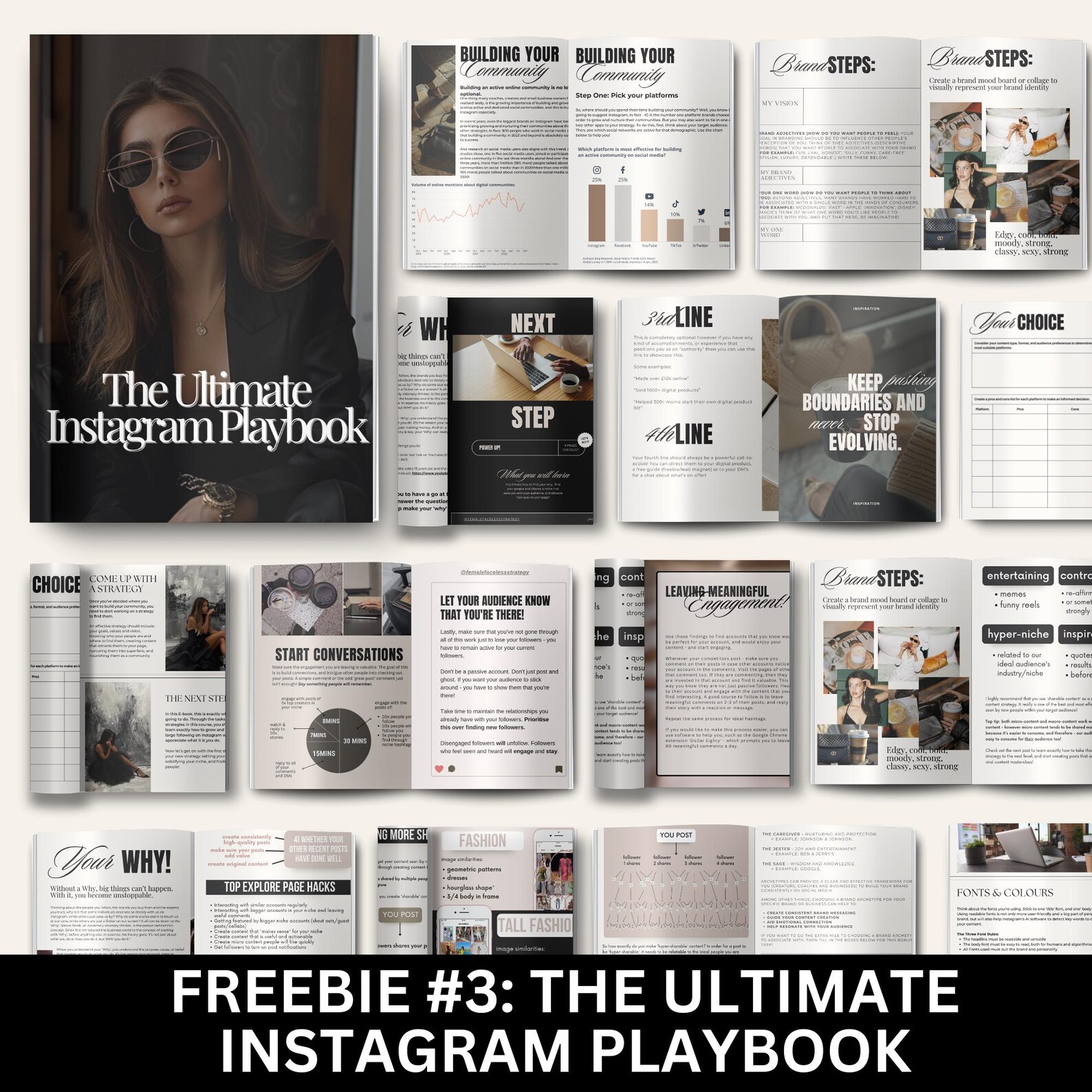 Instagram Carousel Template, Canva Carousel IG Template, Digital ...