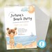 Girl Beach Party Invite, Surf and Sand Birthday, Fun in the Sun Beach ...