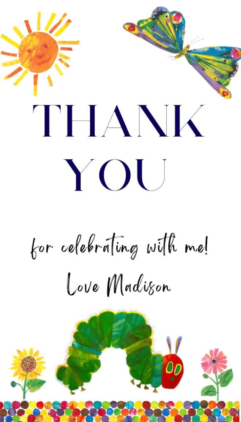 Hungry Caterpillar 2nd Birthday Invitation - Editable Canva Template ...