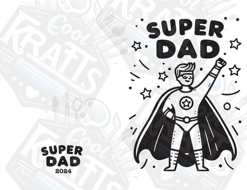 Father's Day Card - Superhero Dad | Printable Card With Fill-in Prompts ...