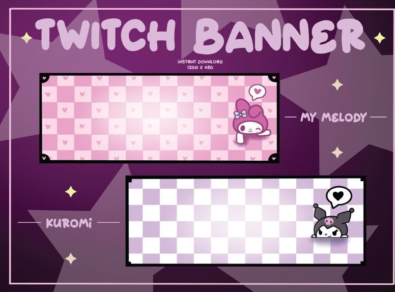 Cute S4nrio Themed Twitch Profile Banner - Etsy