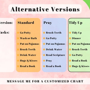 Pony Bedtime Routine Chart (tidy Up), Printable Folding / Flip Chart ...