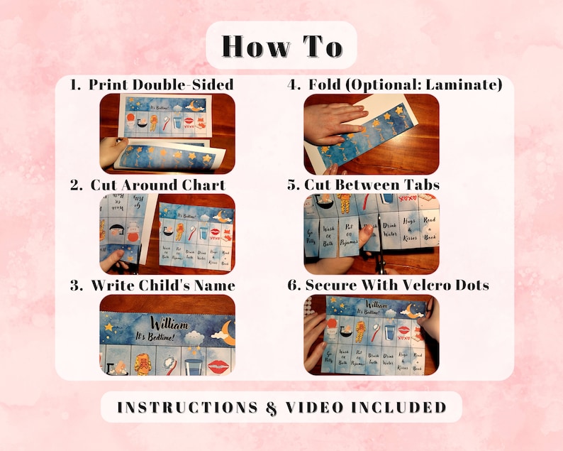 Dino Morning Routine Chart, Printable Folding, Flip Chore Chart for ...