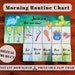 Dino Morning Routine Chart, Printable Folding, Flip Chore Chart for ...