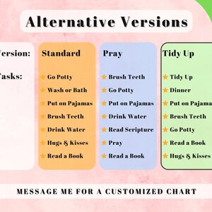 Sealife Bedtime Routine Chart (tidy Up), Printable Folding / Flip Chart ...