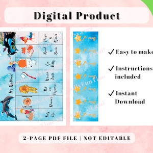Sealife Bedtime Routine Chart (tidy Up), Printable Folding / Flip Chart ...