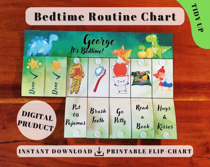 Morning Routine Chart, Printable Folding / Flip Chart : kids daily before school checklist ...