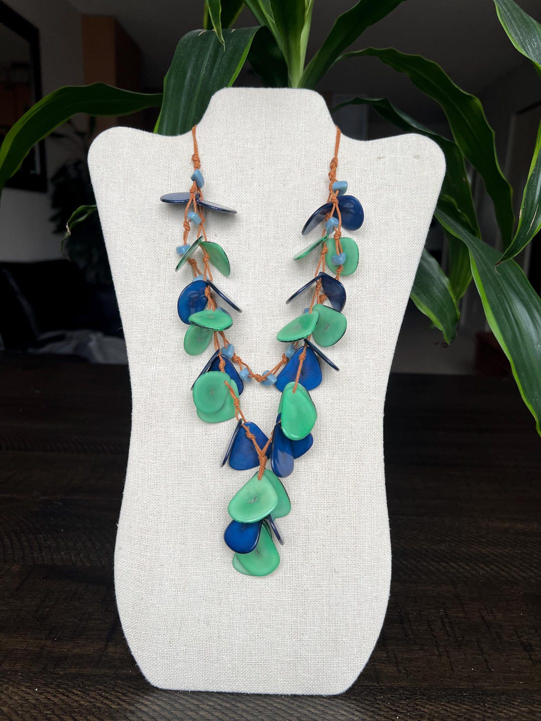 Chunky Tagua Nut Statement Necklace: Handmade Eco-friendly Bohemian ...