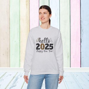 New Year 2025 Sweatshirt, Hello 2025 Winter Jumper, Unisex Crewneck ...