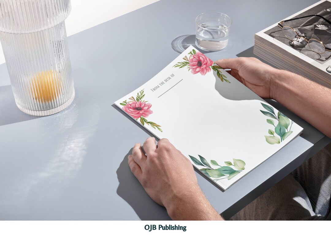 Floral Design Letter Writing Template - Perfect for Work and Home Use ...