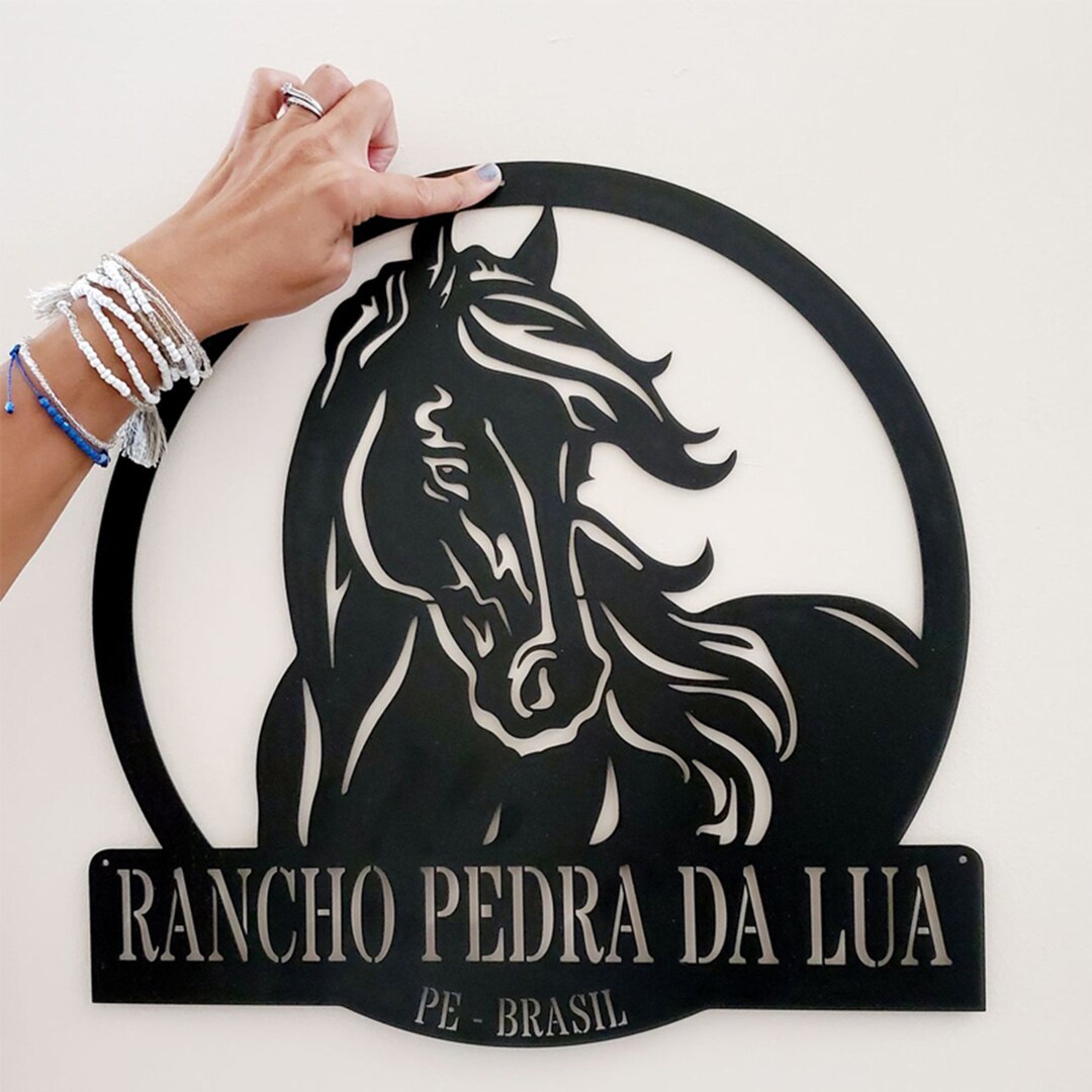 Custom Horse Metal Sign Ranch Monogram Sign Personalized Farm Metal ...