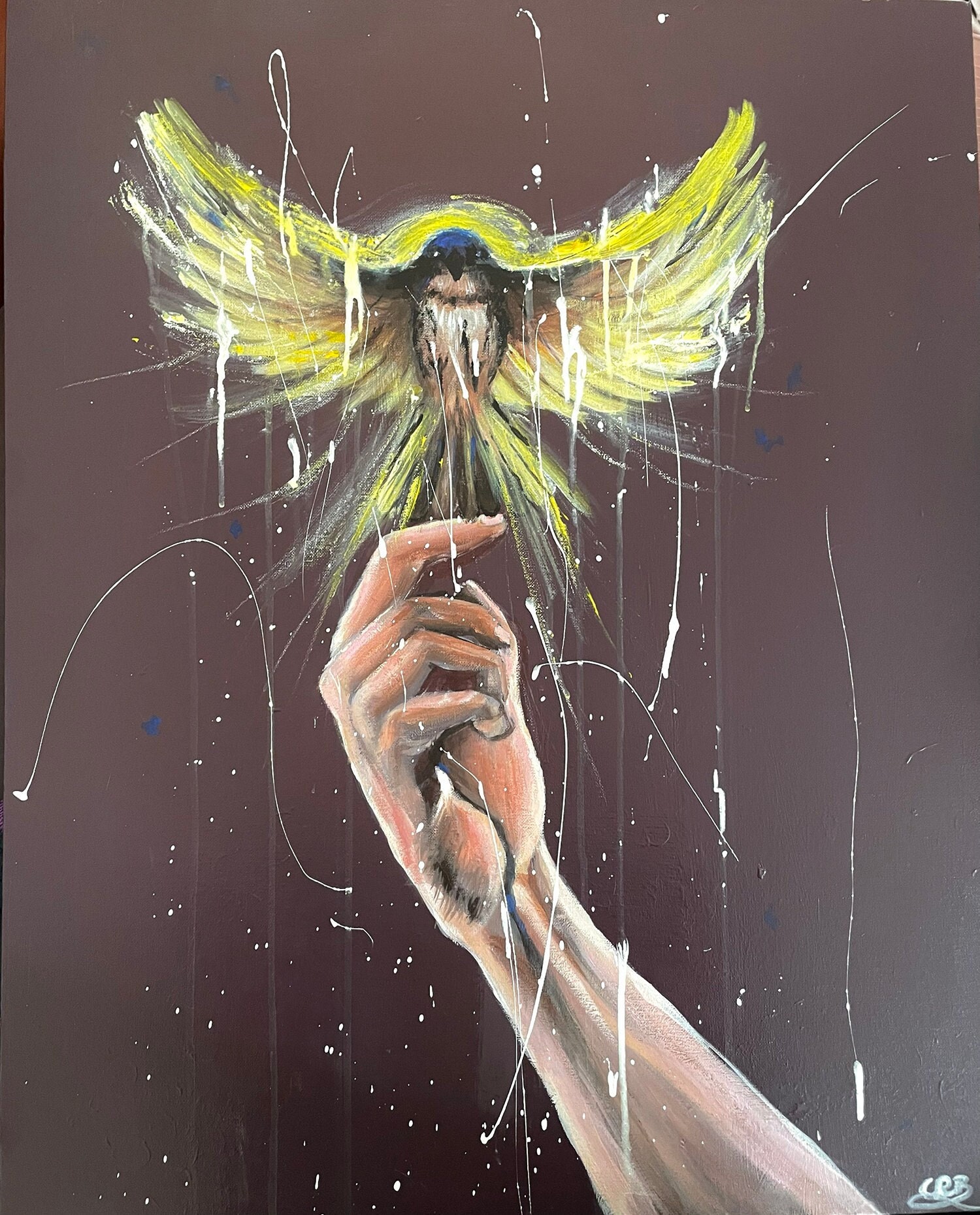 Original Painting Art, Bird Painting, Acrylic Painting, Colourful Bird ...