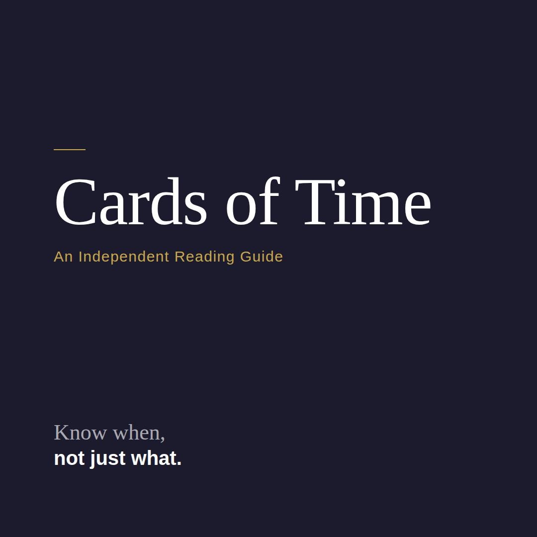 Cards of Time Oracle Reading Guide – Timing Companion PDF (digital ...