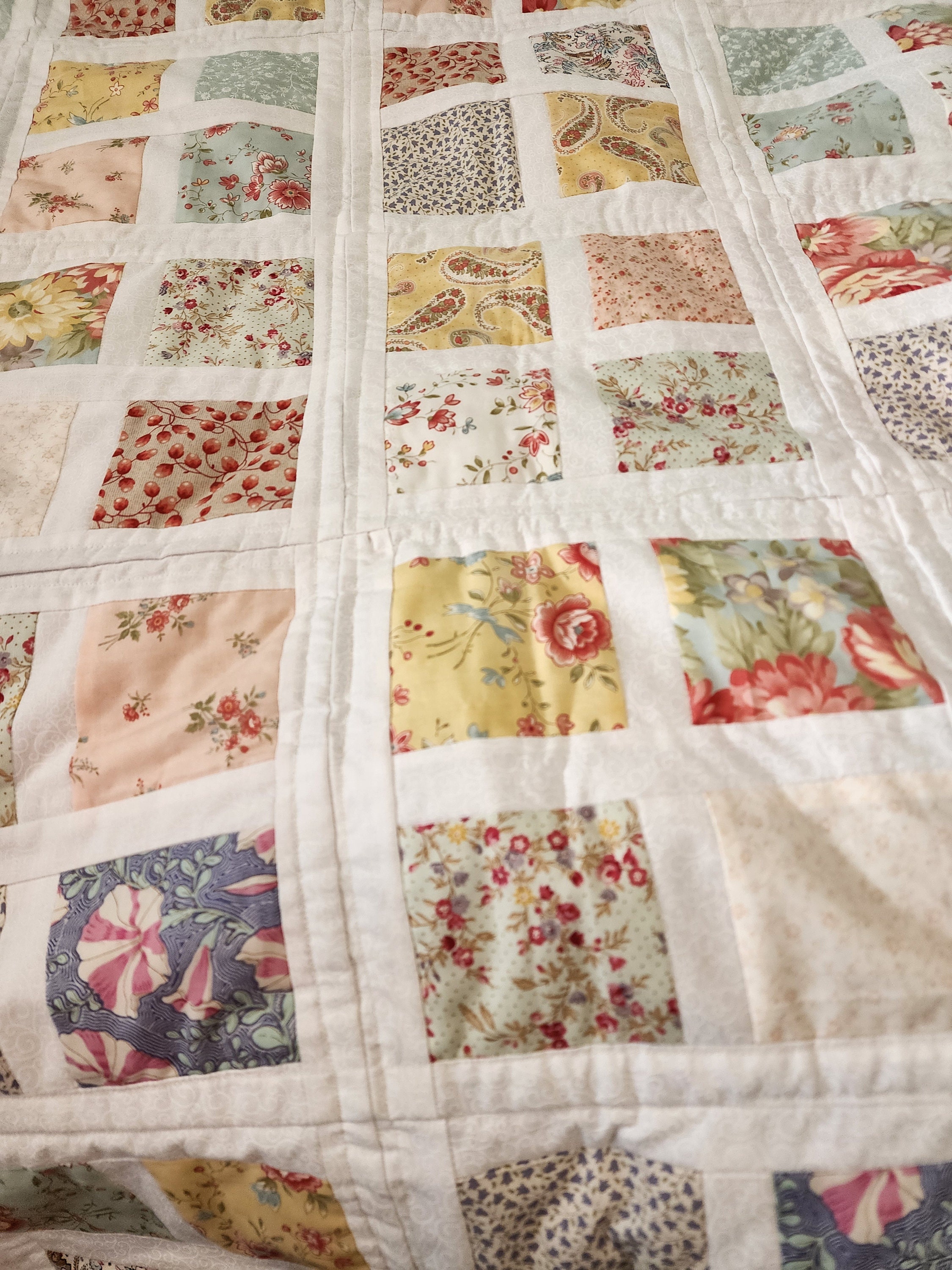 French Country Garden Handmade Quilt - Etsy
