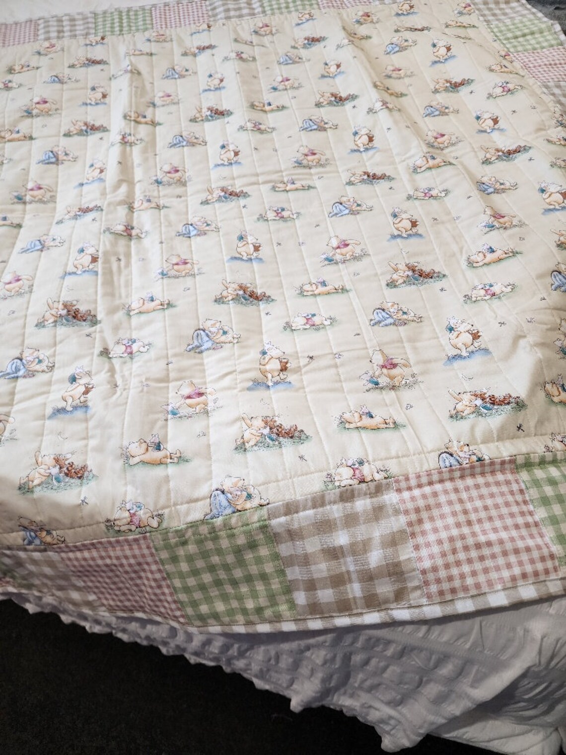 Winnie the Pooh Handmade Cot Quilt - Etsy