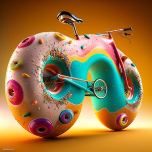Donut Bike Delight: Explore the Sweetest Two-wheeled - Etsy