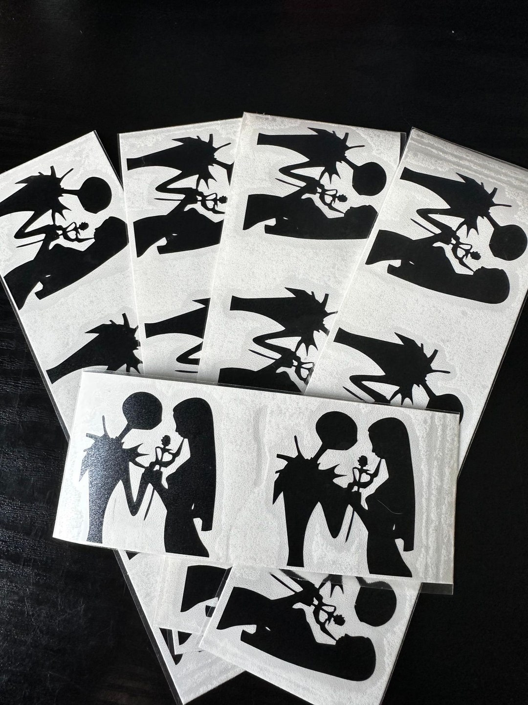 3 Jack and Sally Silhouette Vinyl Decal - Etsy
