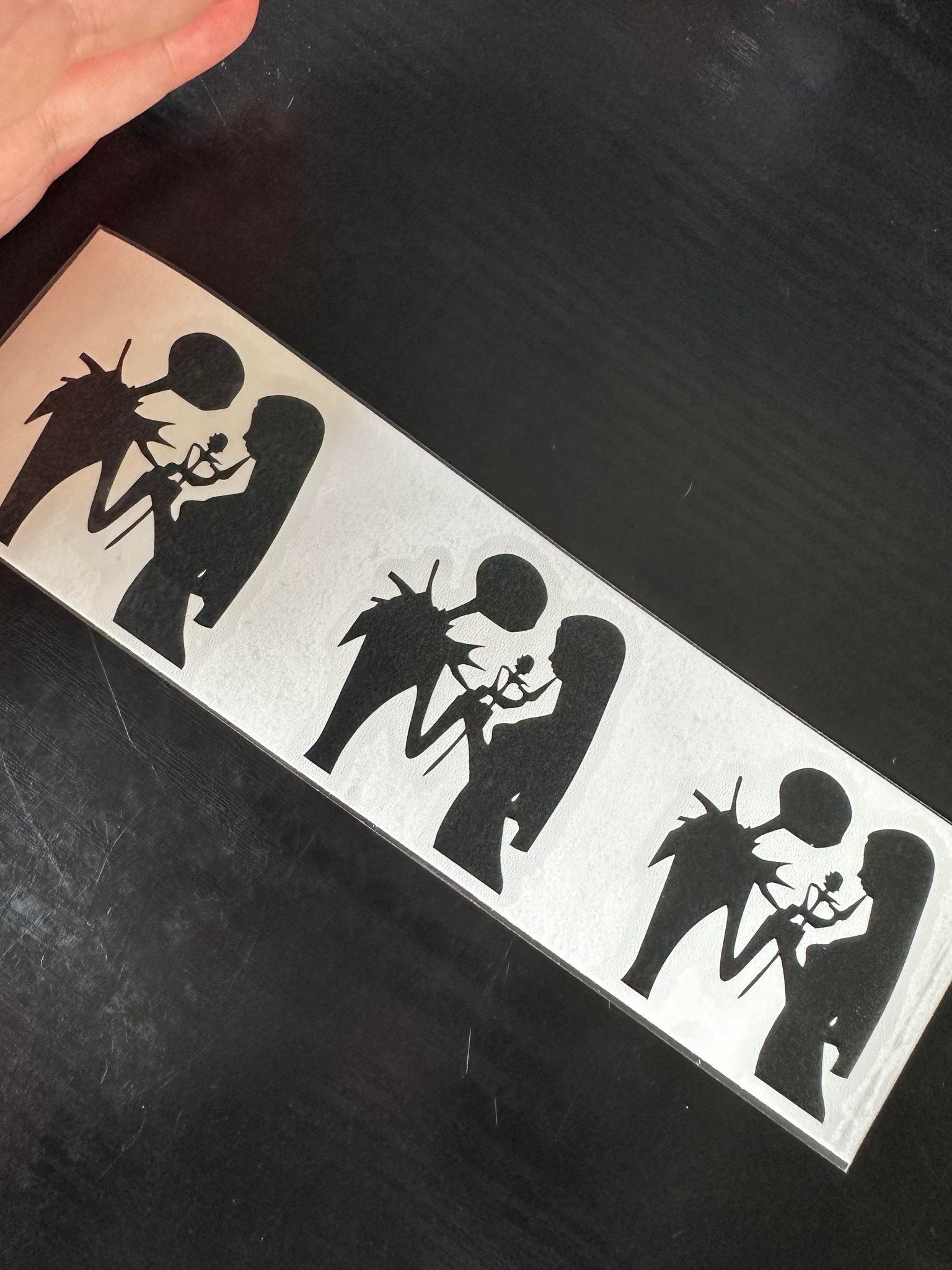 3 Jack and Sally Silhouette Vinyl Decal - Etsy
