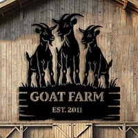 Custom Goat Metal Sign, Goat Metal Wall Art, Goat Farm Sign ...