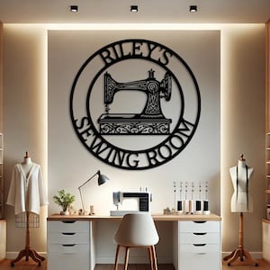 Personalized Sewing Metal Sign, Custom Sewing Machine Sign, Custom ...