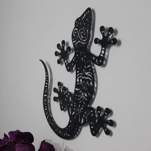 Gecko Metal Wall Art, Lizzard Metal Wall Decor, Garden Wall Decor ...