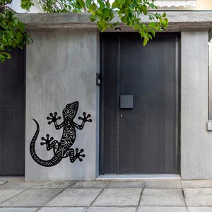 Gecko Metal Wall Art, Lizzard Metal Wall Decor, Garden Wall Decor ...