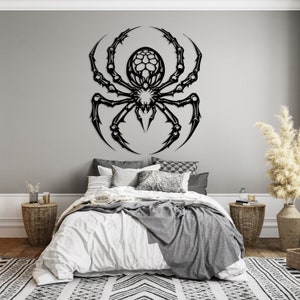 Giant Spider Metal Wall Decor, Men Bedroom Decor, Giant Spider ...