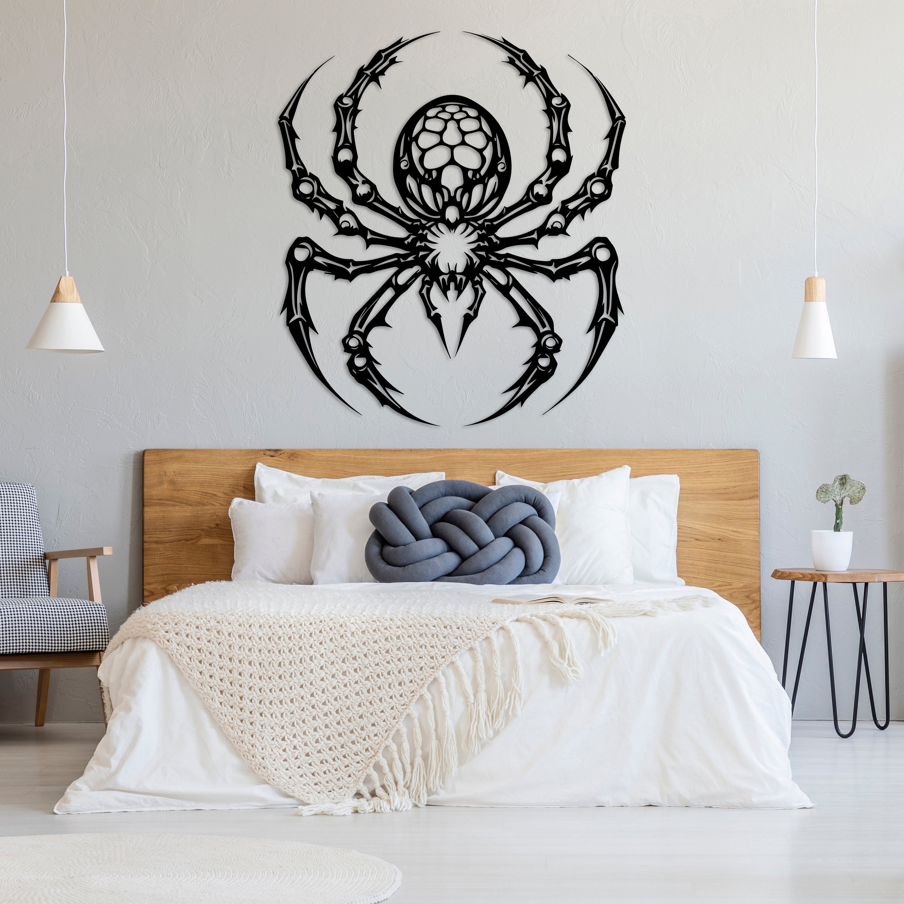Giant Spider Metal Wall Decor, Men Bedroom Decor, Giant Spider ...