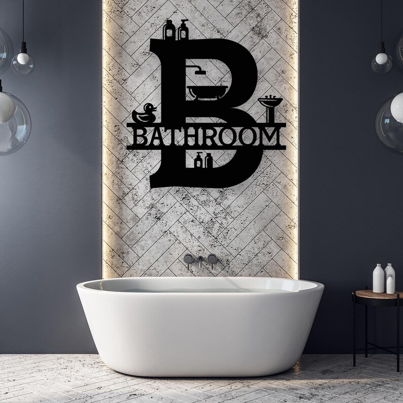 Unique Bathroom Room Metal Sign, Funny Bathroom Room Metal Wall Art ...