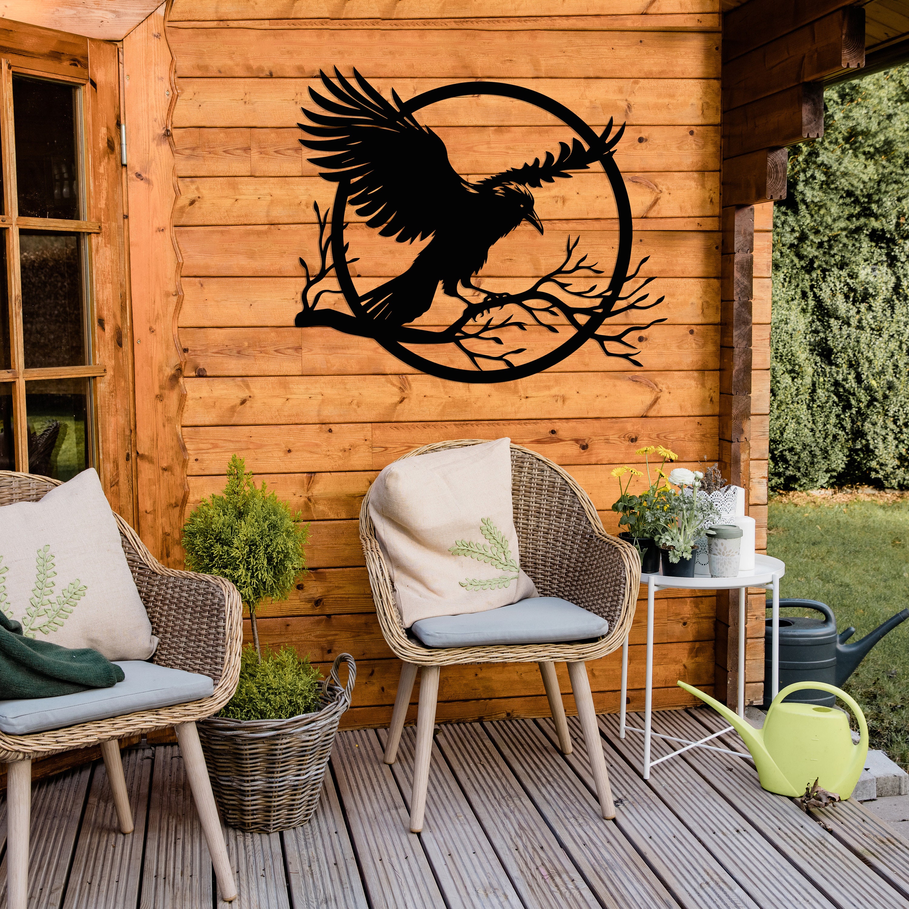 Guardian of the Night: Gothic Raven Metal Wall Art, Gothic Wall Decor ...