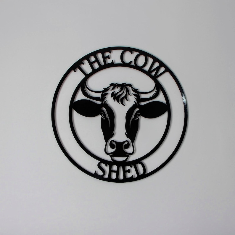 Custom Cow Metal Sign, Personalized Farmhouse Sign, Cow Kitchen Decor ...