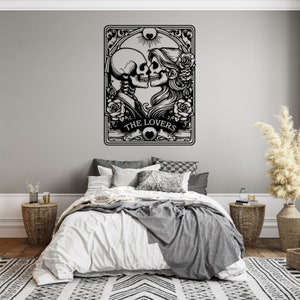 Gothic Couple Skeleton Metal Wall Decor, Elegant Gothic Wedding Decor ...