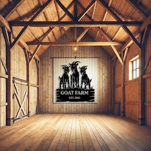 Custom Goat Farm Sign, Personalized Goat Ranch Farm Sign, Large ...