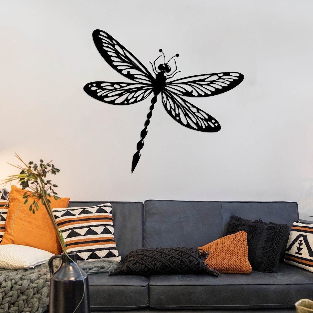 Metal Dragonfly Wall Decor, 3d Butterfly Wall Decor, Boho Minimalist ...
