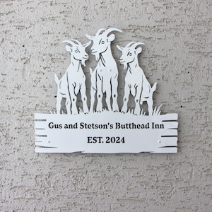 Custom Goat Farm Sign, Personalized Goat Ranch Farm Sign, Large ...