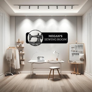Personalized Sewing Metal Sign, Custom Sewing Machine Sign, Custom ...
