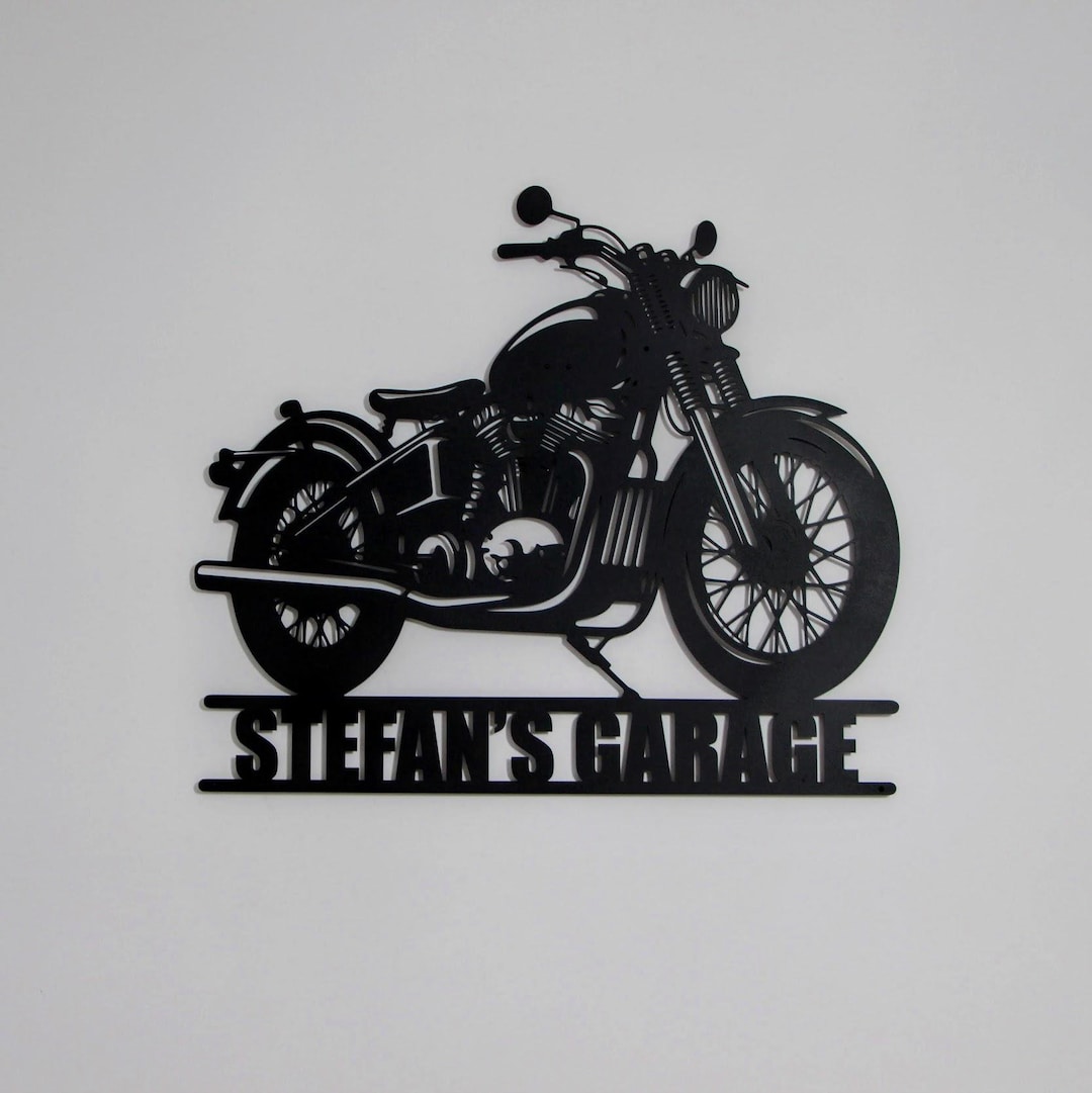 Custom Motorcycle Metal Wall Art, Custom Garage Metal Wall Decor ...