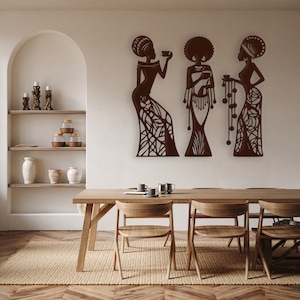 African American Metal Wall Art, Cozy African Traditional Living Room ...