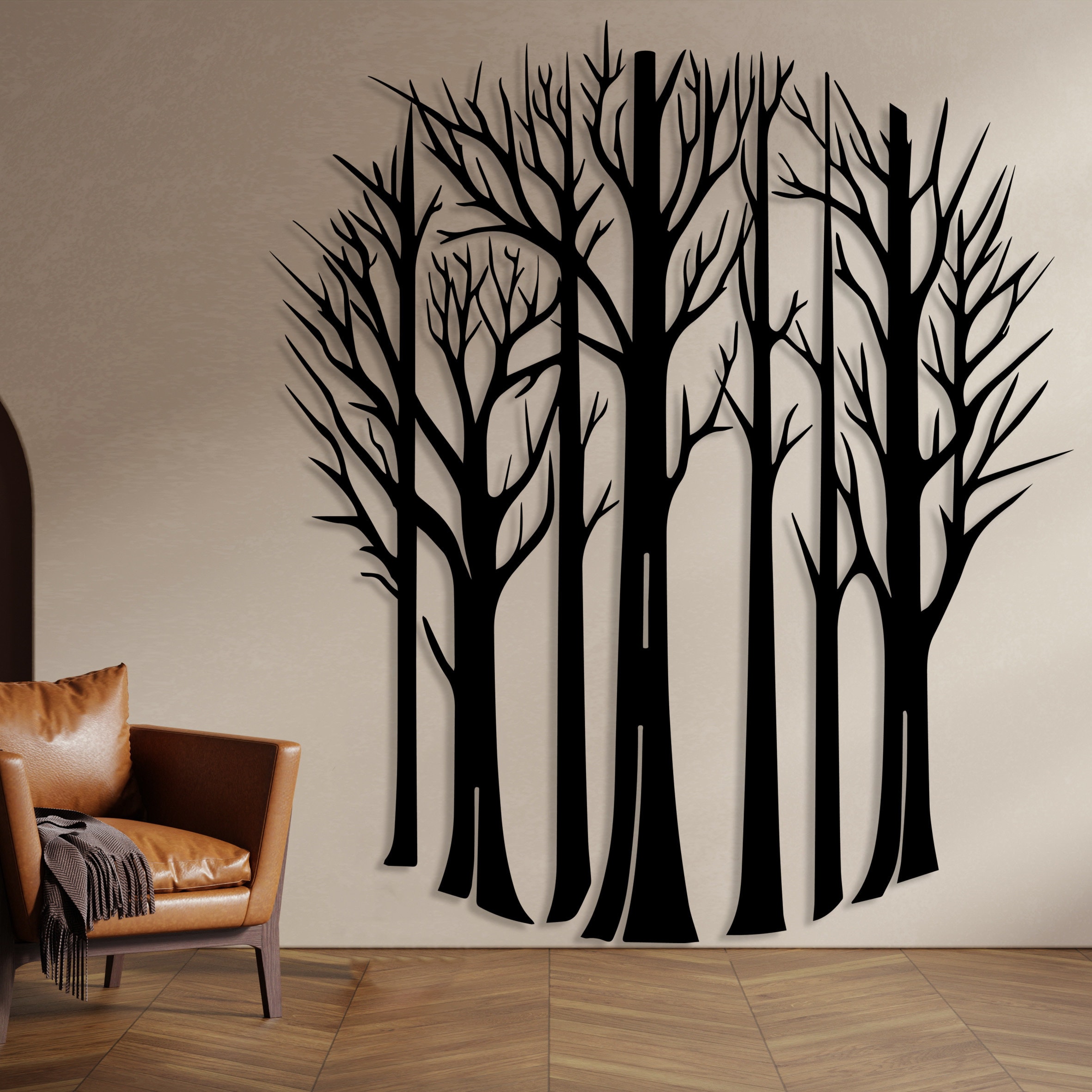 Majestic Forest Metal Wall Art, Extra Large Metal Wall Art, Nature Home ...