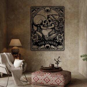 Gothic Couple Skeleton Metal Wall Decor, Elegant Gothic Wedding Decor ...