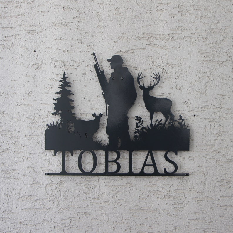 Hunting Custom Metal Sign, Deer Hunting Wall Art, Personalized Gifts ...
