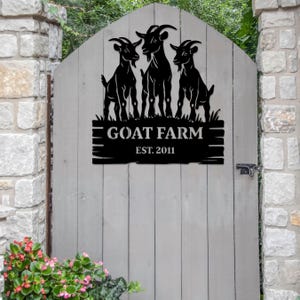 Custom Goat Farm Sign, Personalized Goat Ranch Farm Sign, Large ...