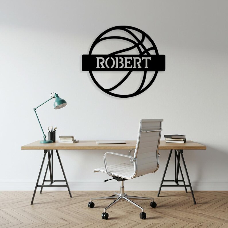 Custom Basketball Name Sign, Custom Metal Sign, Personalized Gift for ...