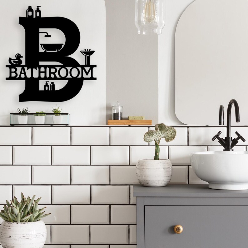 Unique Bathroom Room Metal Sign, Funny Bathroom Room Metal Wall Art ...