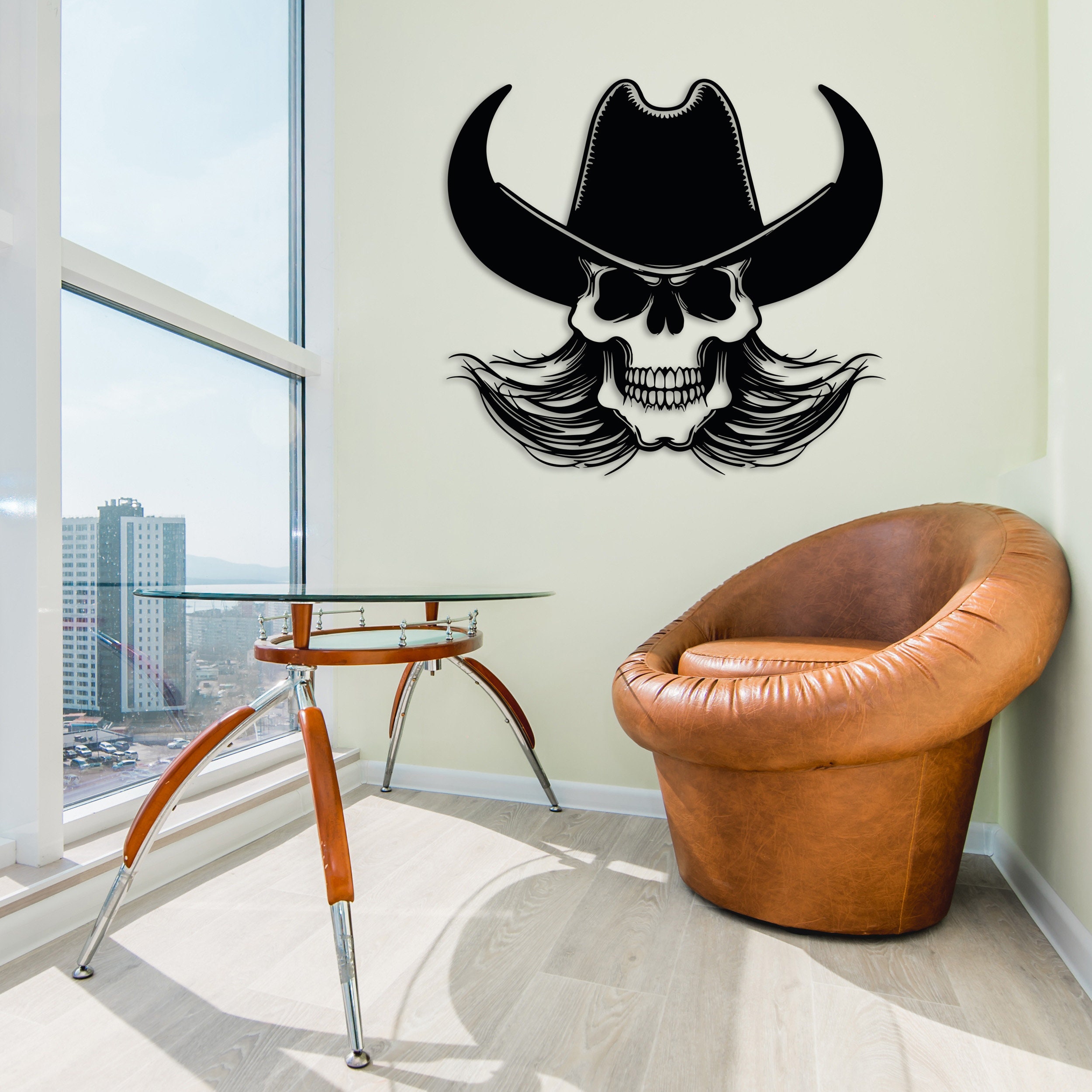 Cool Cowboy Skull Wall Decor, Cowboy Metal Wall Art, Howdy Metal Wall ...