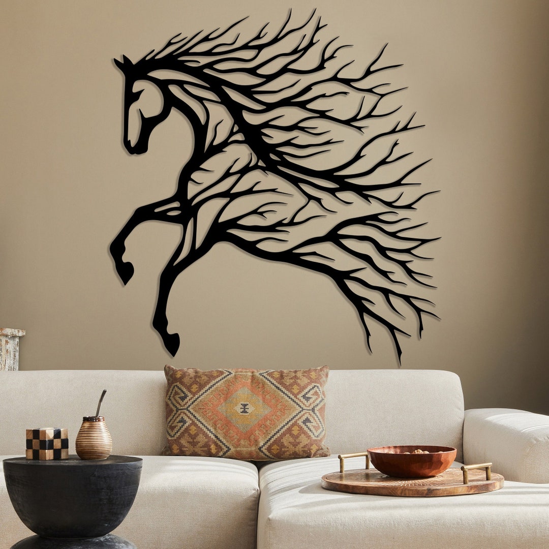 Extra Large Horse Metal Wall Art, Abstract Horse Wall Decor, Gifts for ...