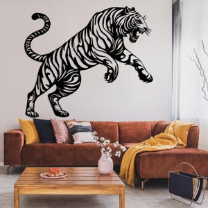Imposing Tiger Metal Wall Decor, Above Bed Decor, Year of the Tiger ...