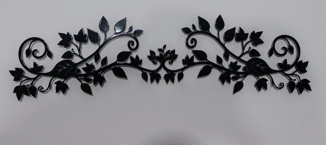 Modern Rustic Metal Scroll Wall Art, Metal Ivy Tree Branch Wall Decor ...