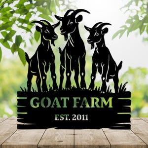 Custom Goat Farm Sign, Personalized Goat Ranch Farm Sign, Large ...